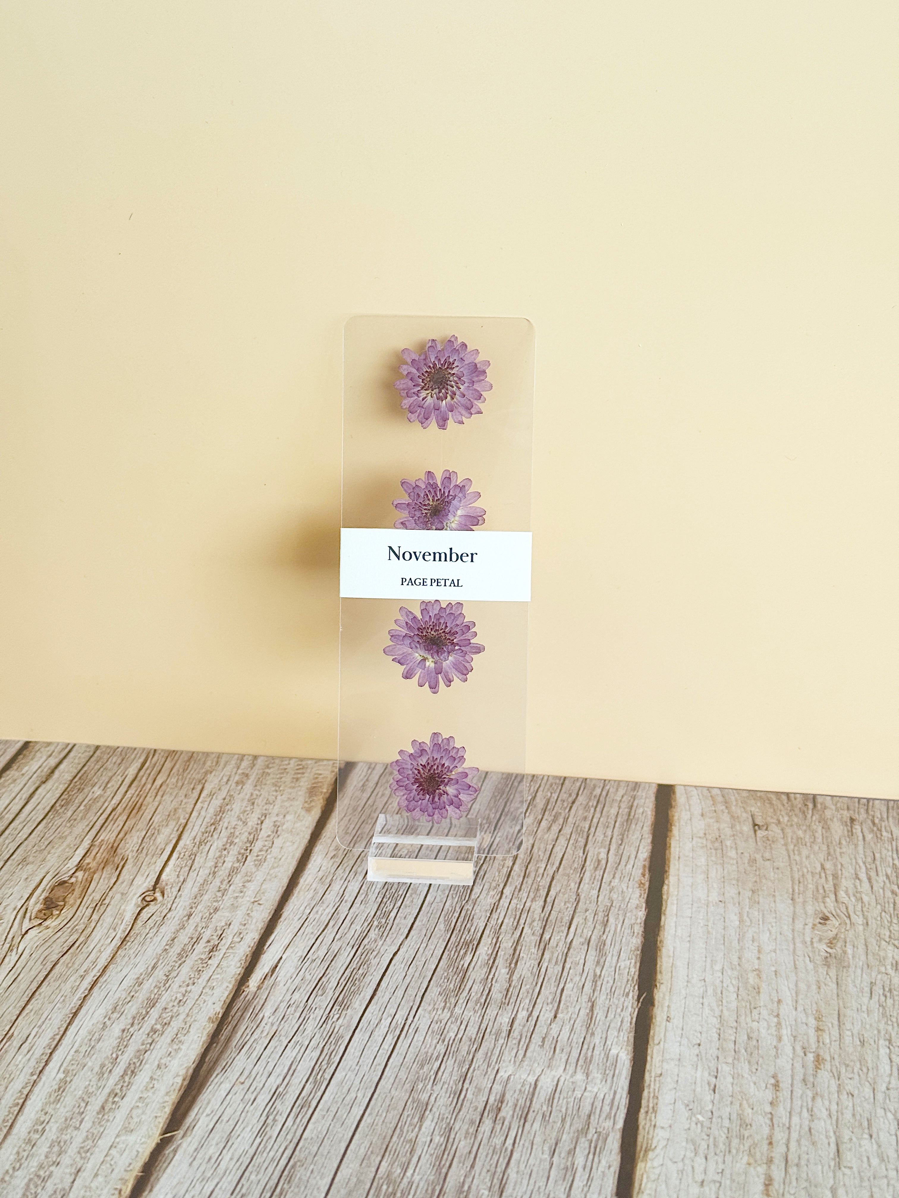 November Chrysanthemum Bookmark | Birth Month Gift – Page Petal